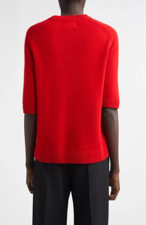 Loulou De Saison Dara Elbow Sleeve Cashmere Sweater - Red