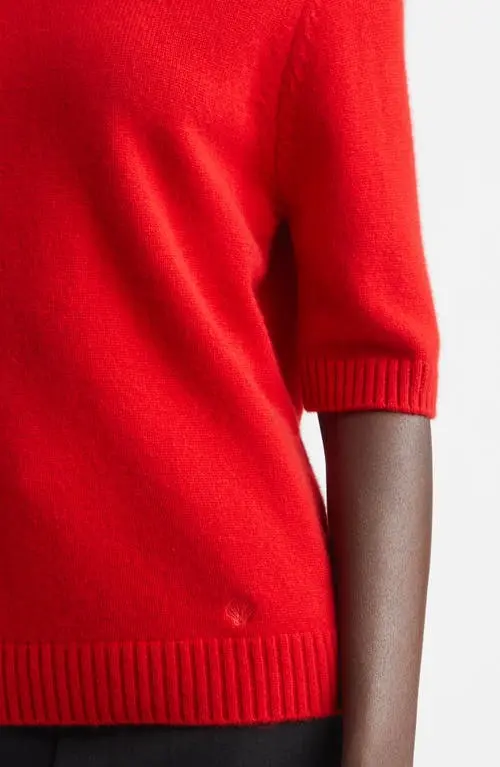 Loulou De Saison Dara Elbow Sleeve Cashmere Sweater - Red