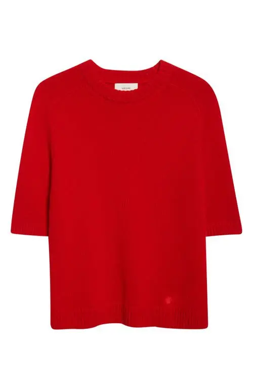 Loulou De Saison Dara Elbow Sleeve Cashmere Sweater - Red