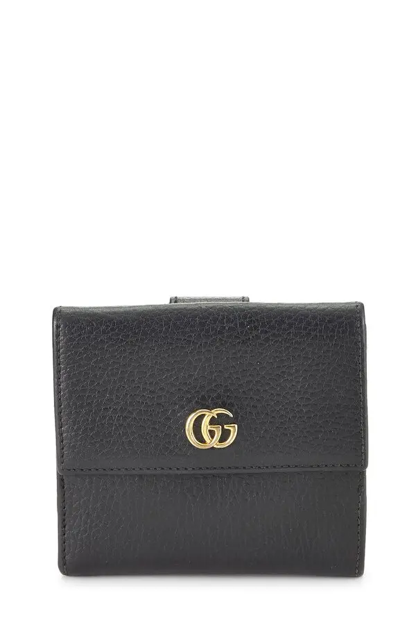 Gucci Gg Marmont French Flap Wallet - Black