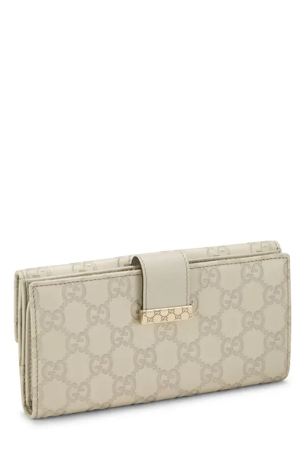 Gucci Cream Ssima Continental Wallet