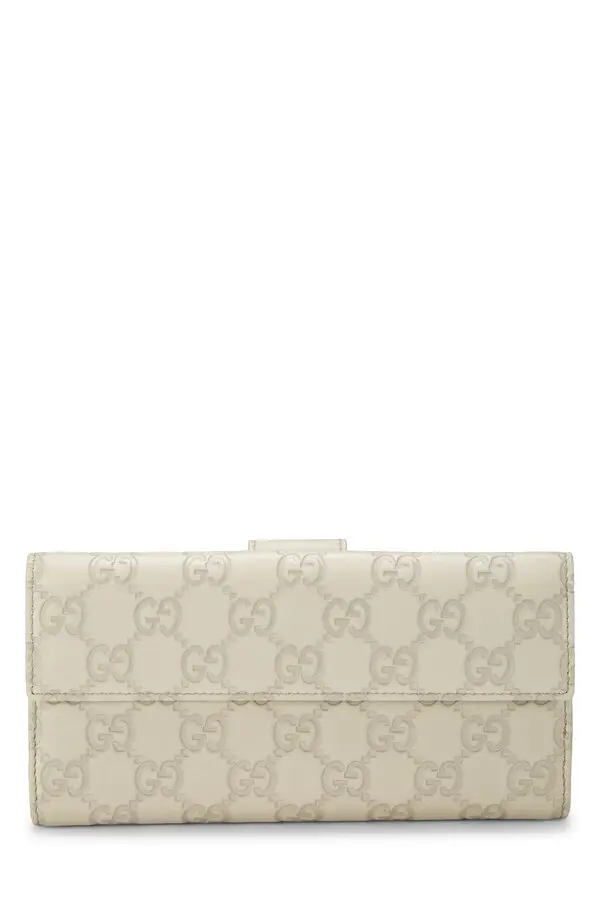 Gucci Cream Ssima Continental Wallet
