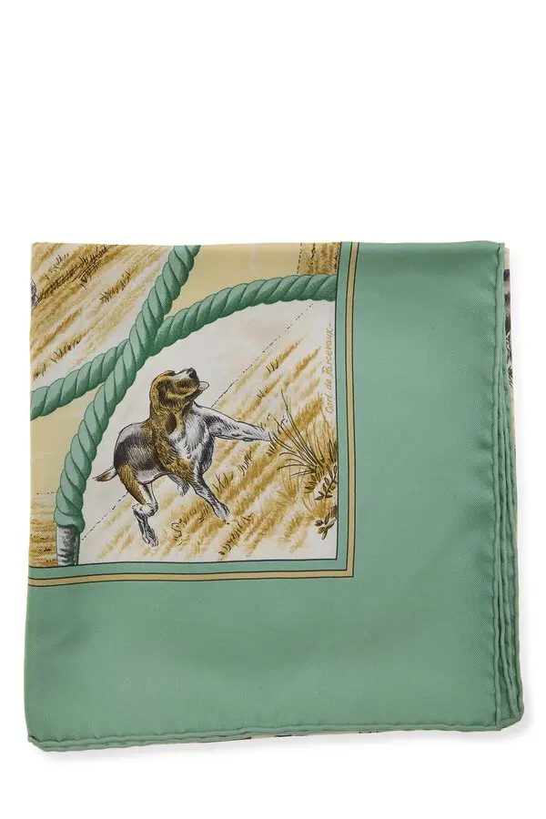 Hermès Multicolor 'auteuil En Mai' Silk Scarf 90