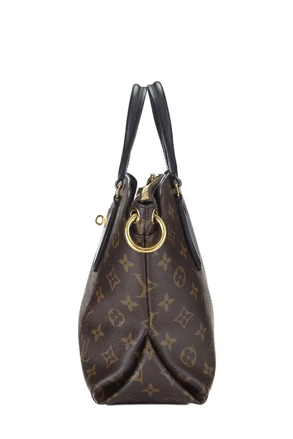 LOUIS VUITTON Monogram Flower Zip Tote - Black