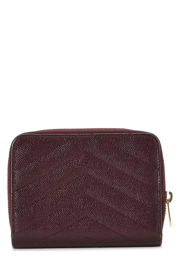 Saint Laurent Grainy Line Flap Compact Wallet