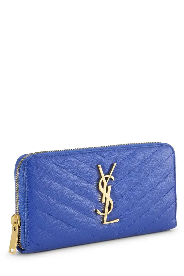 Saint Laurent Grainy Zip Around Wallet