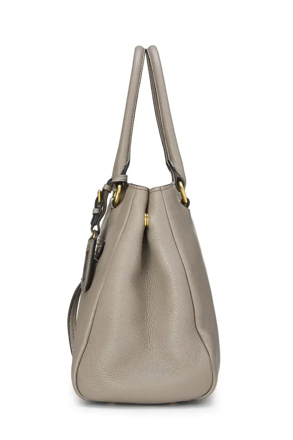 Prada Vitello Daino Convertible Zip Handbag