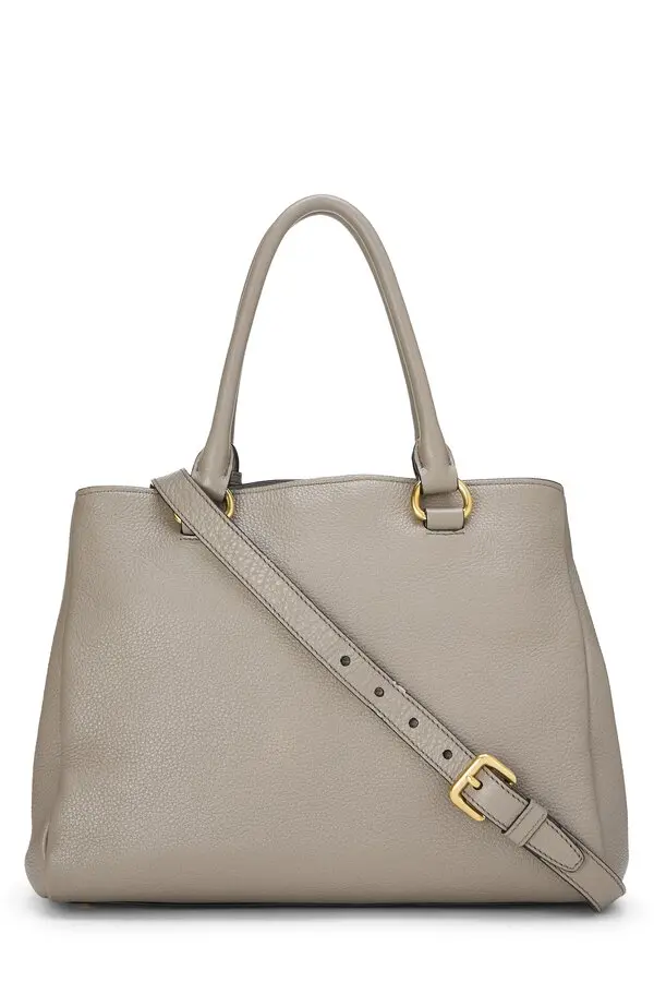 Prada Vitello Daino Convertible Zip Handbag