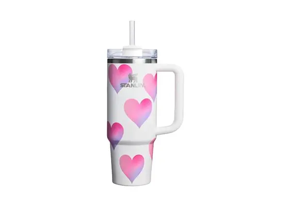 STANLEY Valentines Day Collection Flowstate Quencher 30oz Tumbler - Frost Heart Gradient