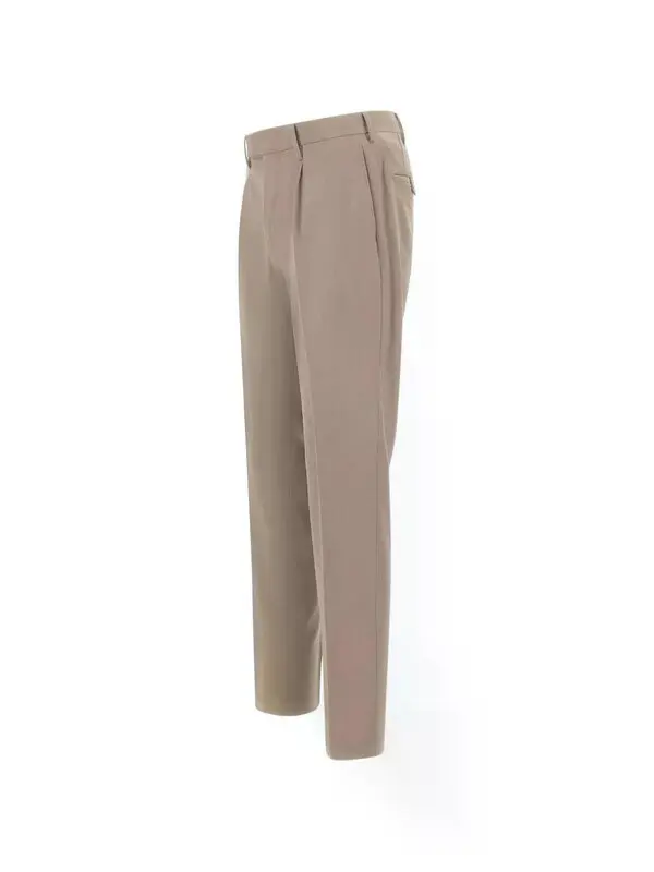 DEVORE INCIPIT Pleated Trousers With Welt Pockets - Neutrals