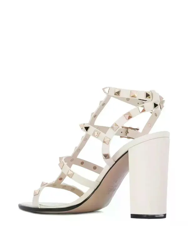 Valentino Garavani 105mm Rockstud Sandals - Neutrals