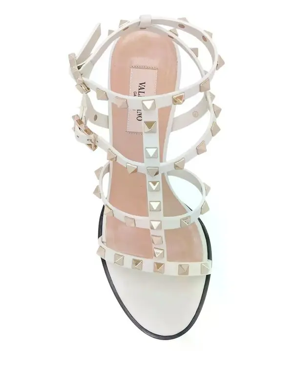 Valentino Garavani 105mm Rockstud Sandals - Neutrals