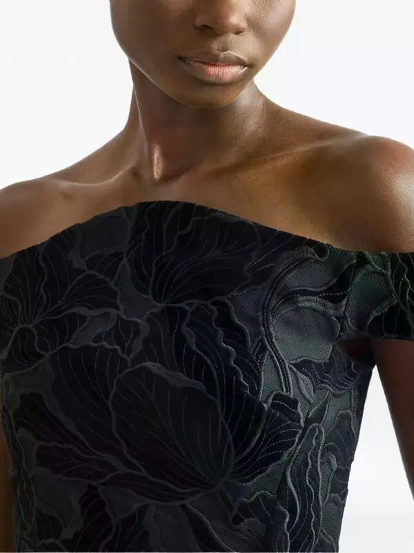 Erdem Floral Off-shoulder Midi Dress