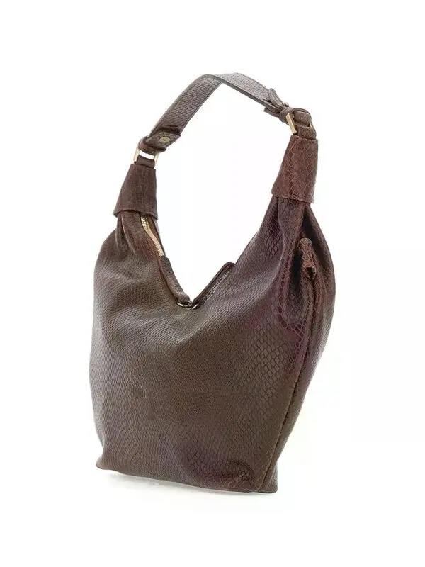 MANDELLI Croissant Embossed Shoulder Bag