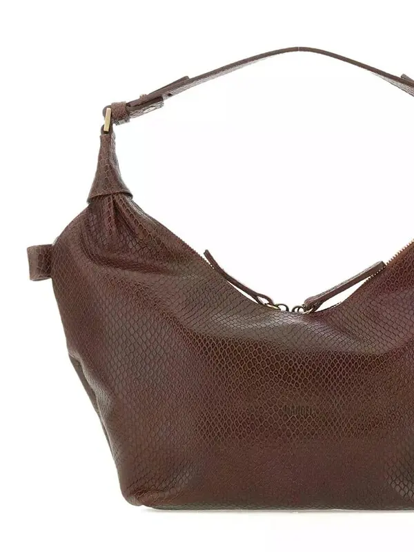 MANDELLI Croissant Embossed Shoulder Bag