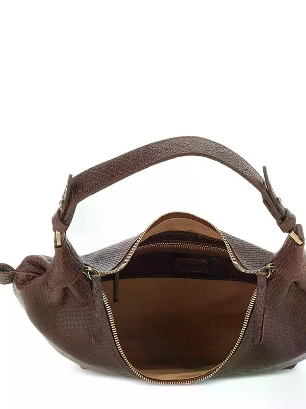 MANDELLI Croissant Embossed Shoulder Bag