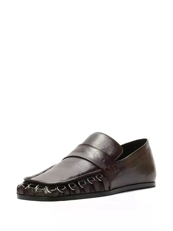 JIL SANDER Square-toe Loafers - Brown