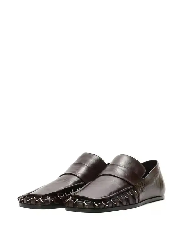 JIL SANDER Square-toe Loafers - Brown