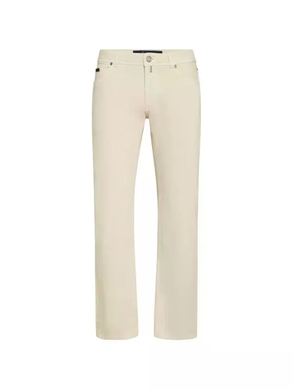 BILLIONAIRE Leather-detail Jeans