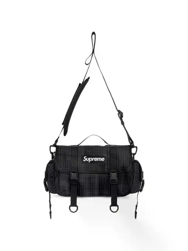 Supreme Mini Grid Duffle Bag - Black