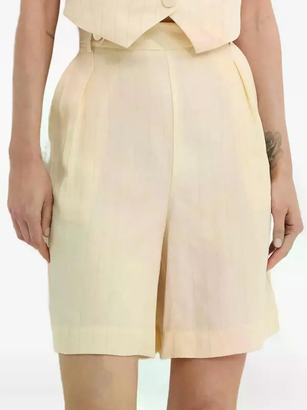Liu Jo Pinstripe Pleated Shorts