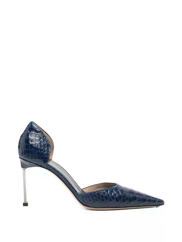 TOM FORD Spire D'orsay Crocodile-effect Pumps - Blue