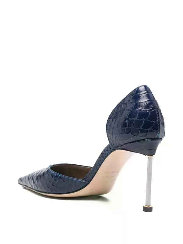 TOM FORD Spire D'orsay Crocodile-effect Pumps - Blue
