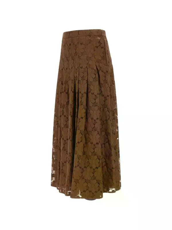 Max Mara Floral-lace Midi Skirt