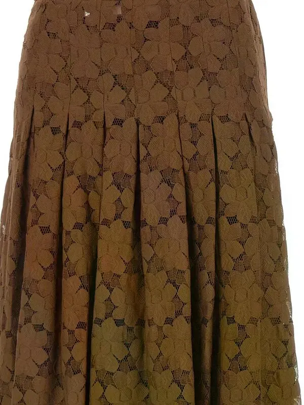 Max Mara Floral-lace Midi Skirt