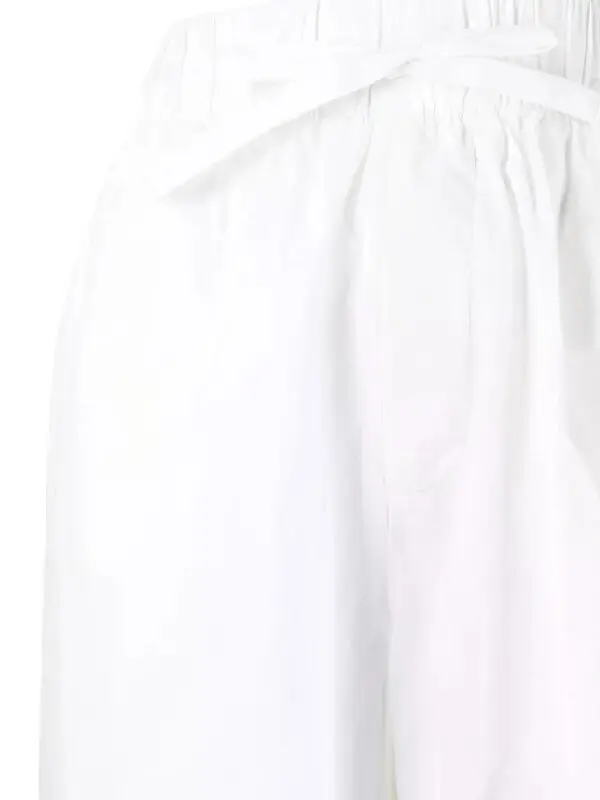 TEKLA Poplin Drawstring Pajama Shorts - White