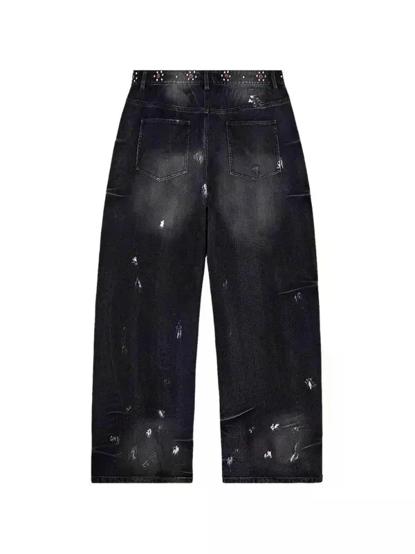 VALE FOREVER Floral Embellished Wide Leg Trousers
