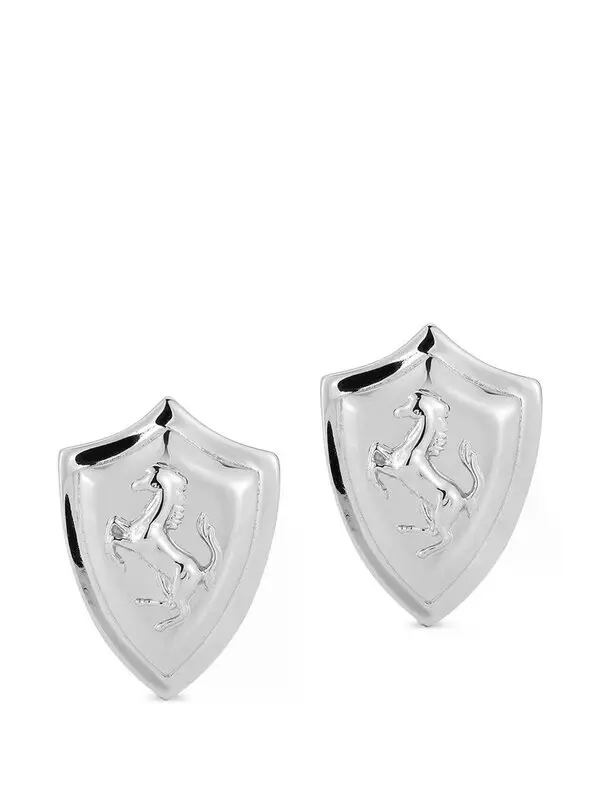 Mateo Stallion Shield Cufflinks - Silver
