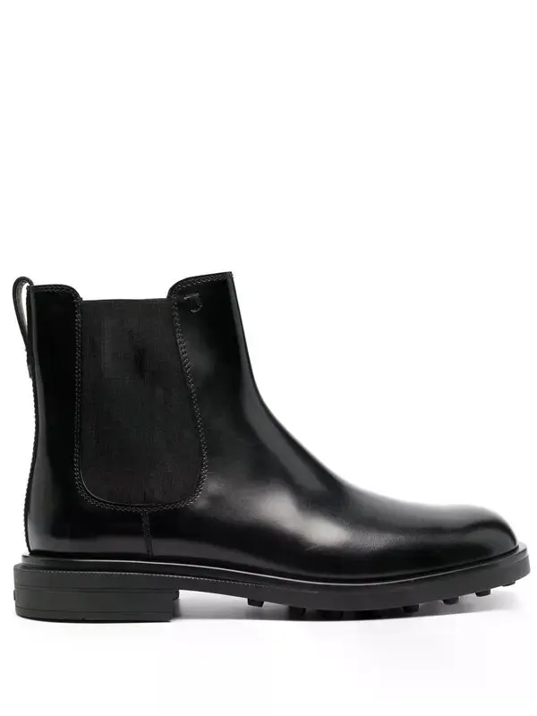 TOD'S Elasticated Leather Ankle Boots