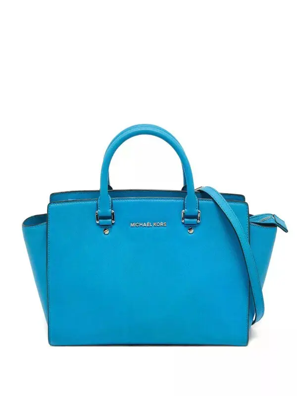 Michael Kors Selma Leather Tote Bag - Blue