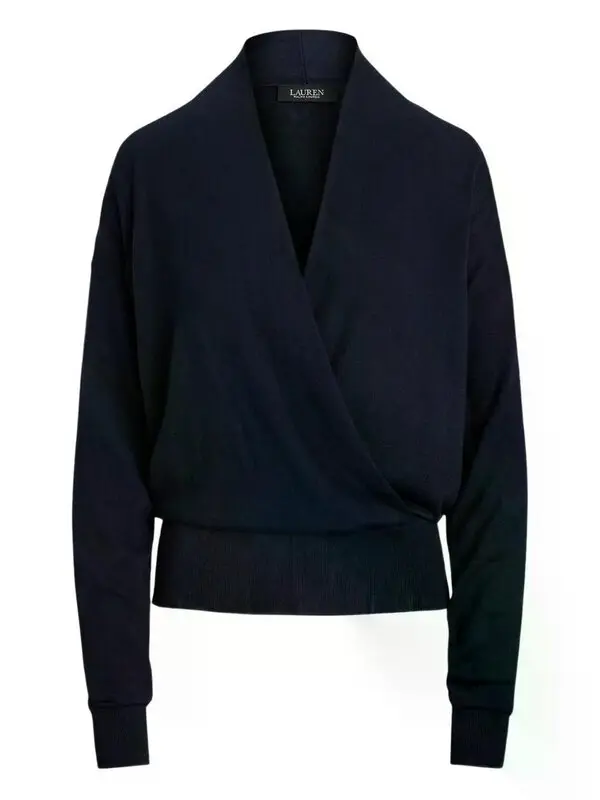 Ralph Lauren Knit Cotton Wrap Top