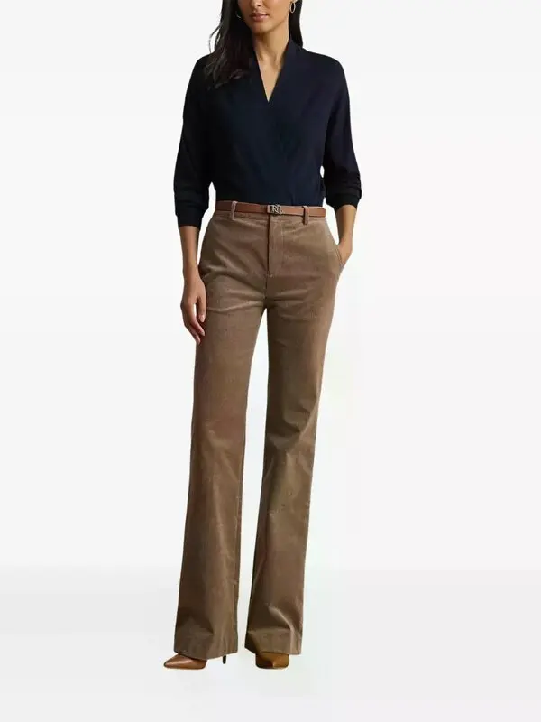 Ralph Lauren Knit Cotton Wrap Top