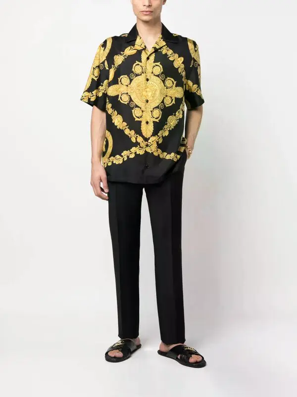 Versace Straight-leg Wool Trousers