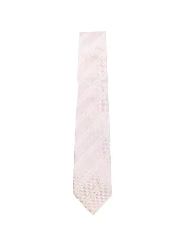 TOM FORD Striped Neck Tie - Pink
