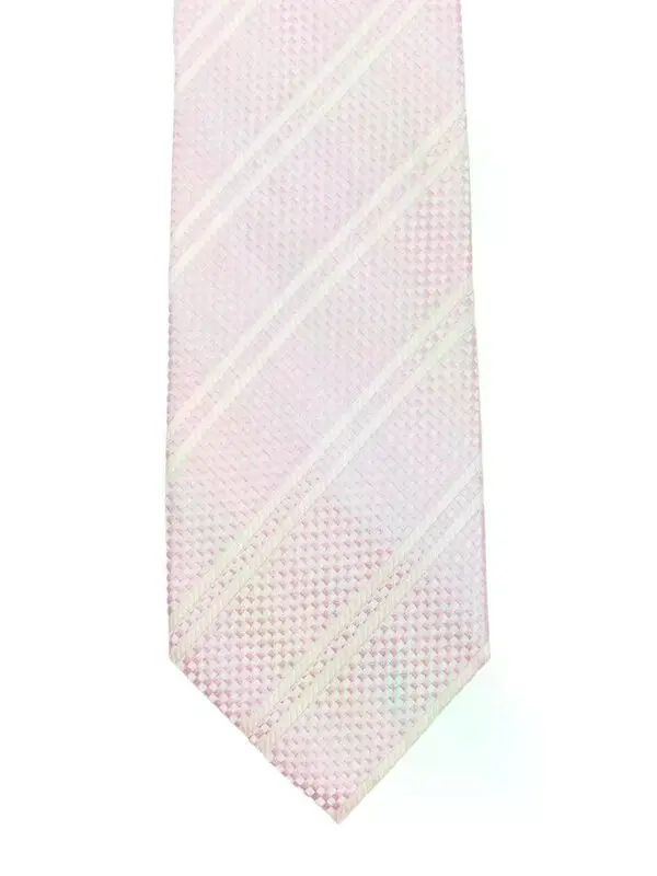 TOM FORD Striped Neck Tie - Pink