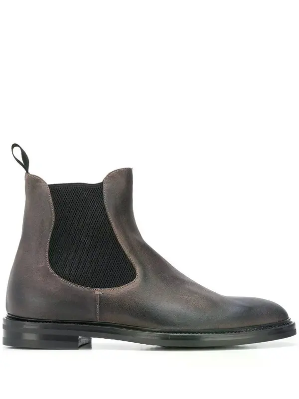 SCAROSSO Hunter Calfskin Chelsea Boots - Grey