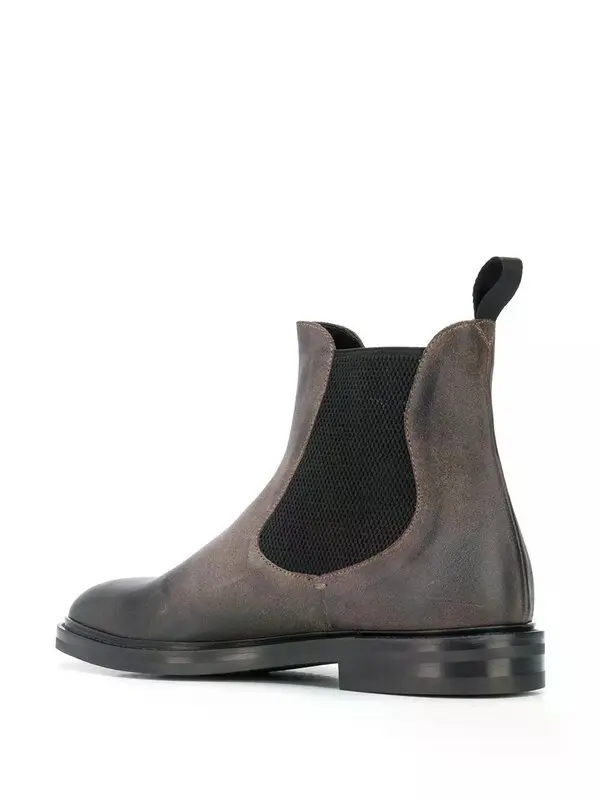 SCAROSSO Hunter Calfskin Chelsea Boots - Grey