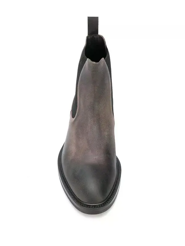 SCAROSSO Hunter Calfskin Chelsea Boots - Grey