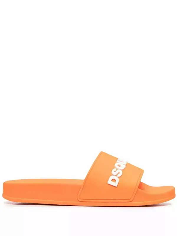 Dsquared2 Appliqué-logo Slides - Orange