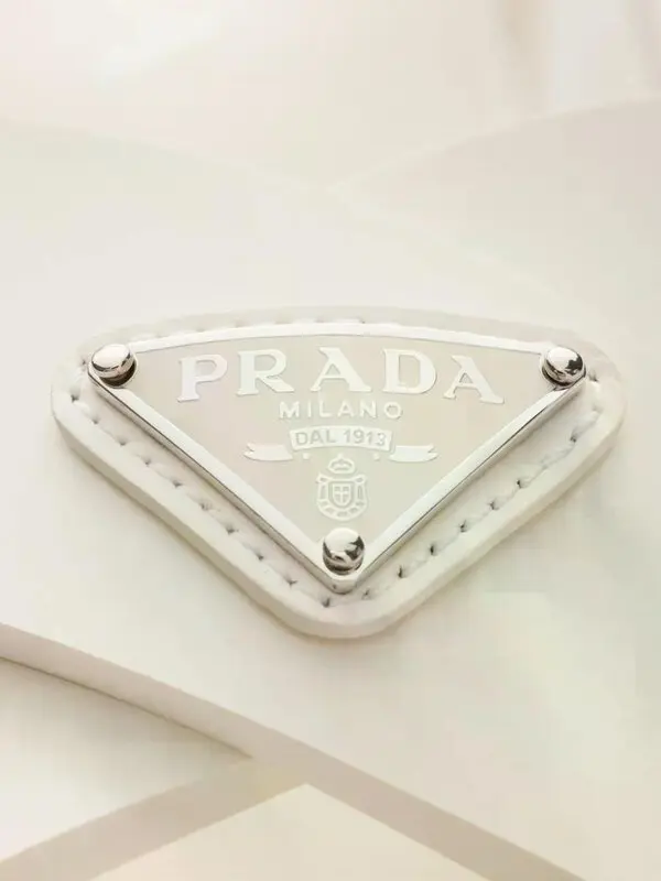 Prada Monolith Rubber Sandals With Enamelled Metal Logo