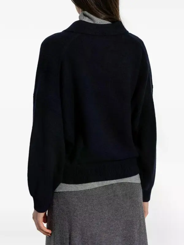 LISA YANG Etta Buttoned Knitted Top - Blue