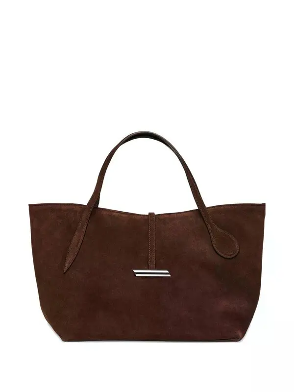 LIFFNER Petite Penne Calf Suede Tote Bag - Brown