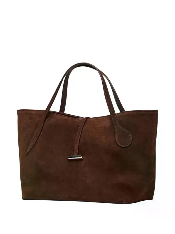 LIFFNER Petite Penne Calf Suede Tote Bag - Brown