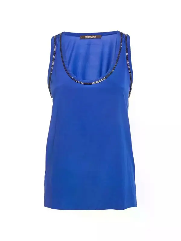Roberto Cavalli Beaded Silk Top