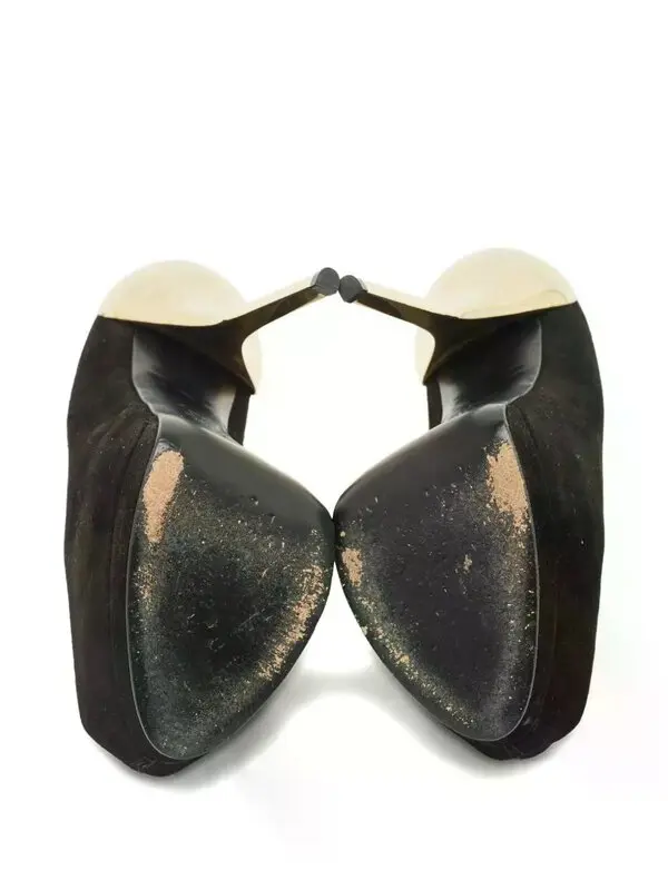 GIUSEPPE ZANOTTI Suede Platform Peep-toe Pumps