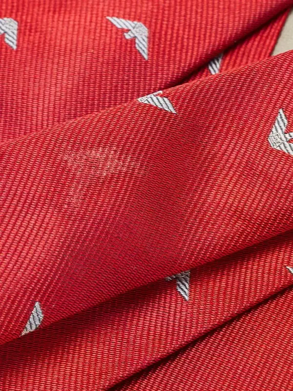 Emporio Armani Logo-jacquard Tie - Red